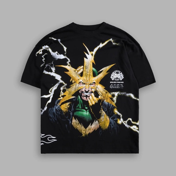 Darc Sport | Shirts | Soldout Electro Side By Side Oversized Tee In Black | Poshmark